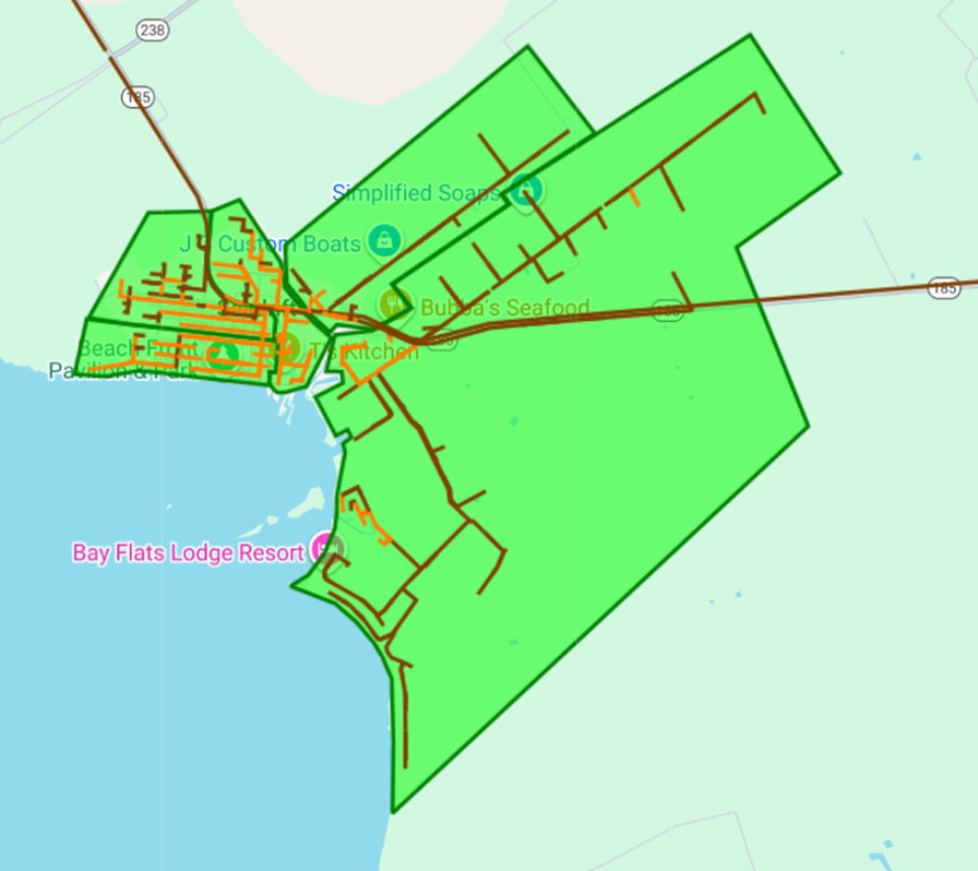 MAP - Frontier building new fiber-optic network in Seadrift | Seadrift TX