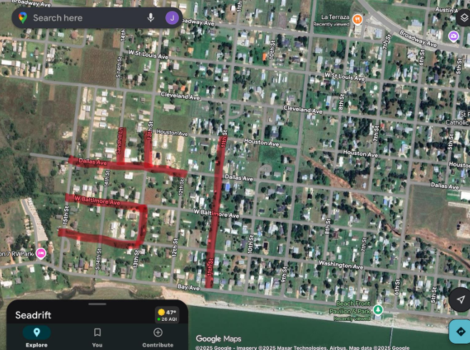 Notifying Public, Frontier is running lines (Map Attached) | Seadrift TX